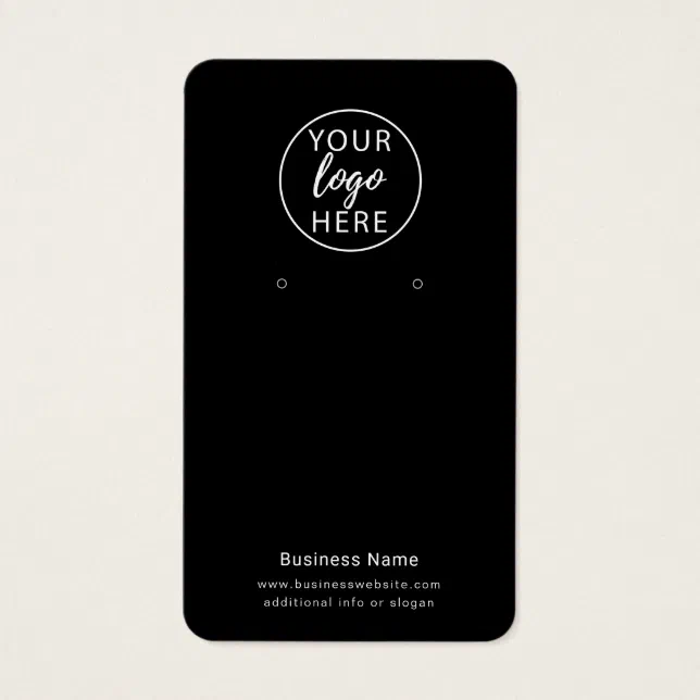 Custom Business Logo earring display Card | Zazzle