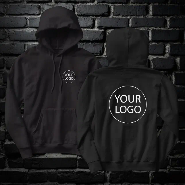 Custom Business Logo Employee Staff | back & front Hoodie | Zazzle