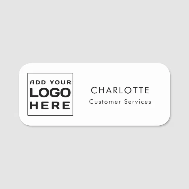Custom Business Logo Employees Conference Event Name Tag | Zazzle