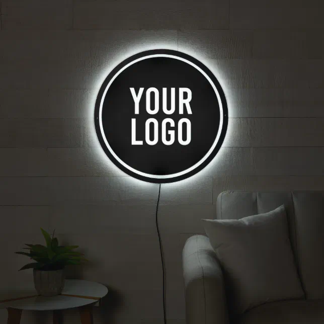 Custom Business Logo Illuminated LED Sign | Zazzle