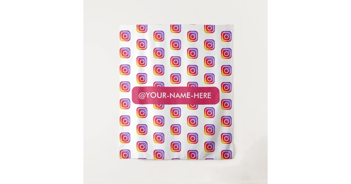 custom business logo instagram backdrop simple | Zazzle