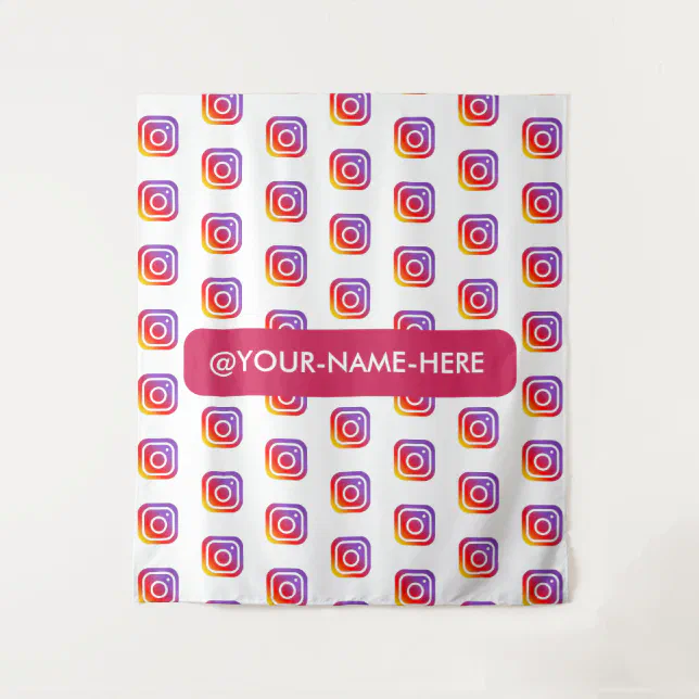 custom business logo instagram backdrop simple | Zazzle