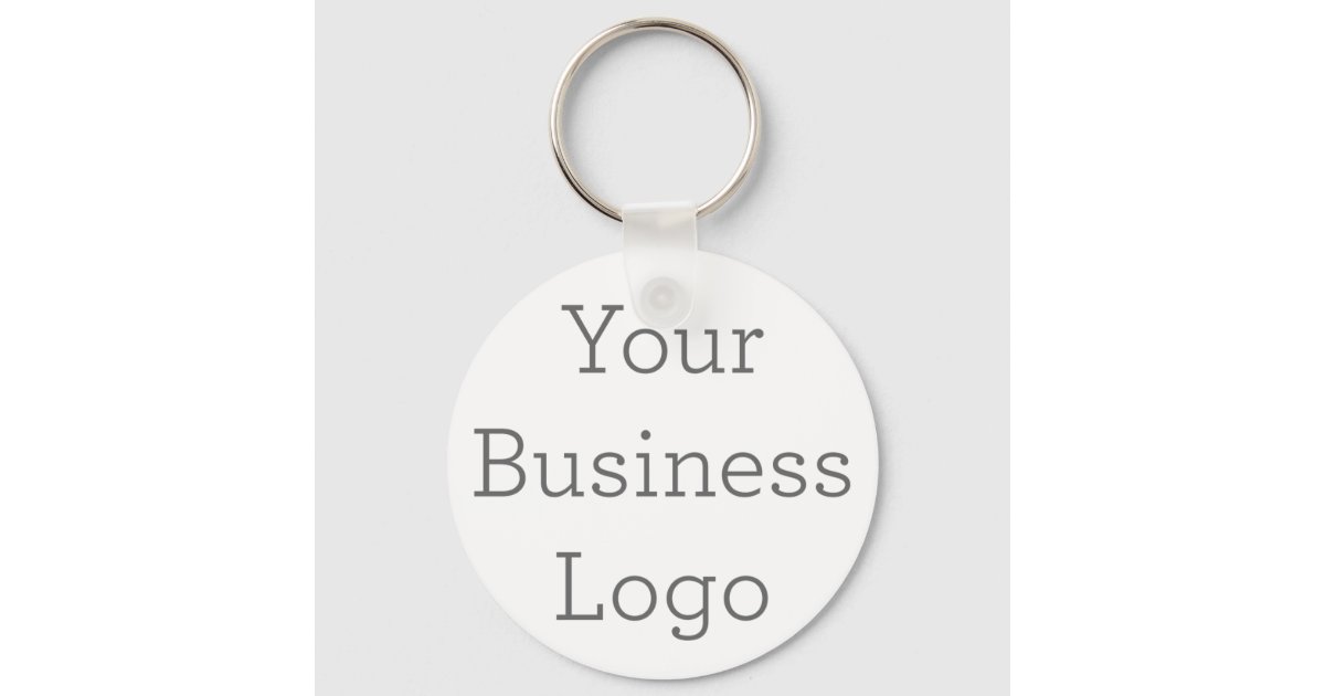 Custom Business Logo Keychain | Zazzle