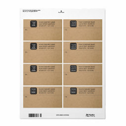 Custom Business Logo Kraft Style Shipping Labels | Zazzle