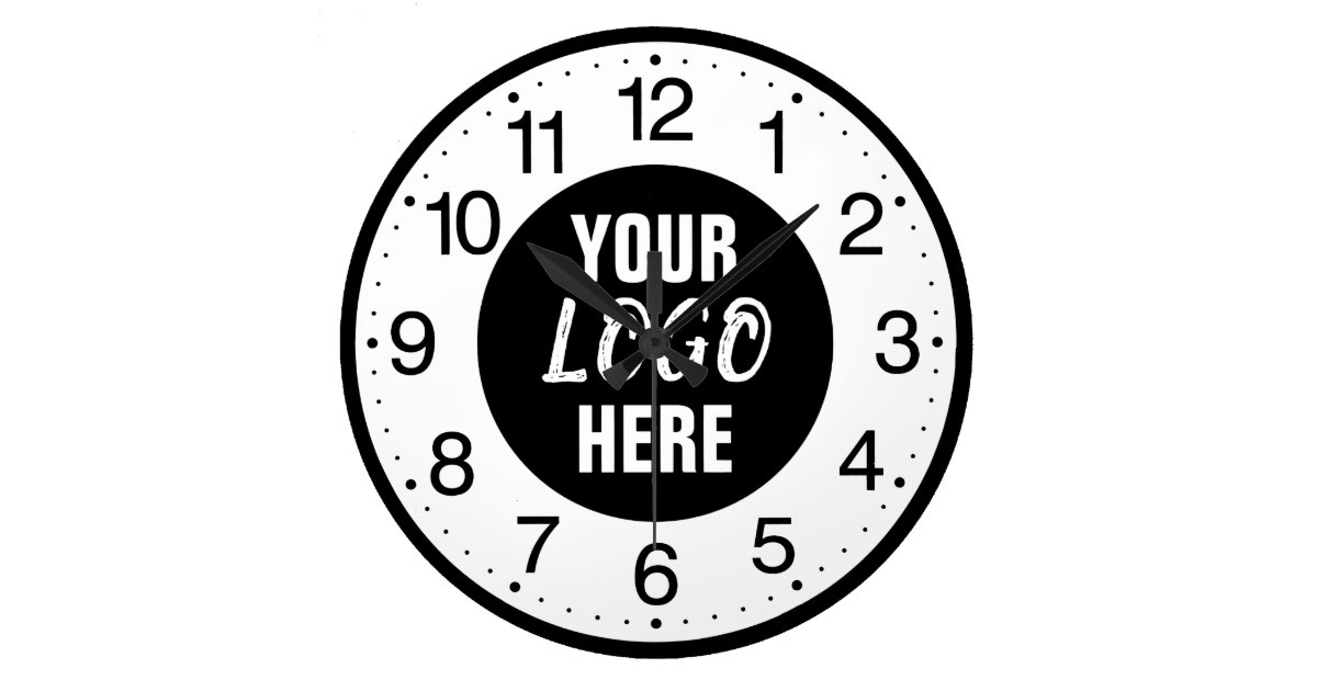 Custom Business Logo Large Clock | Zazzle.com