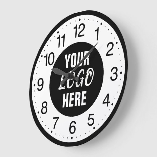 Custom Business Logo Large Clock | Zazzle