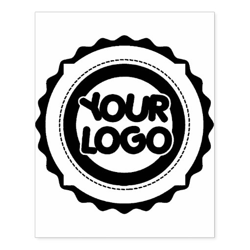 Custom Business Logo Large Rubber Stamp | Zazzle