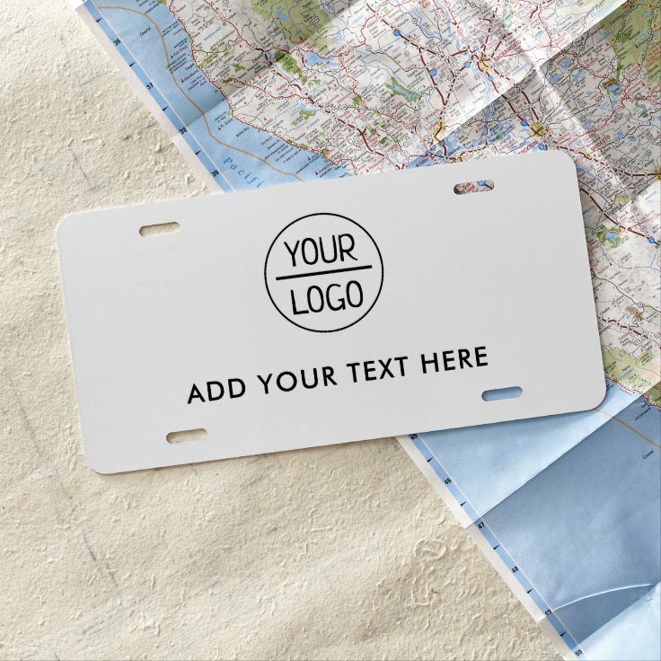 Custom Business Logo License Plate | Zazzle