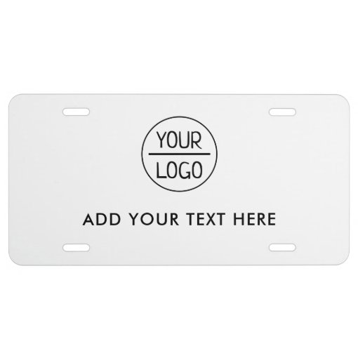 Custom Business Logo License Plate | Zazzle
