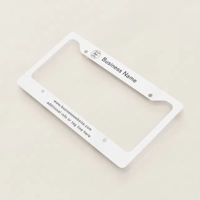 Custom Business Logo License Plate Frame | Zazzle