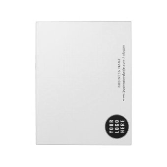 Custom Business Logo Minimalist Employees Notepad | Zazzle
