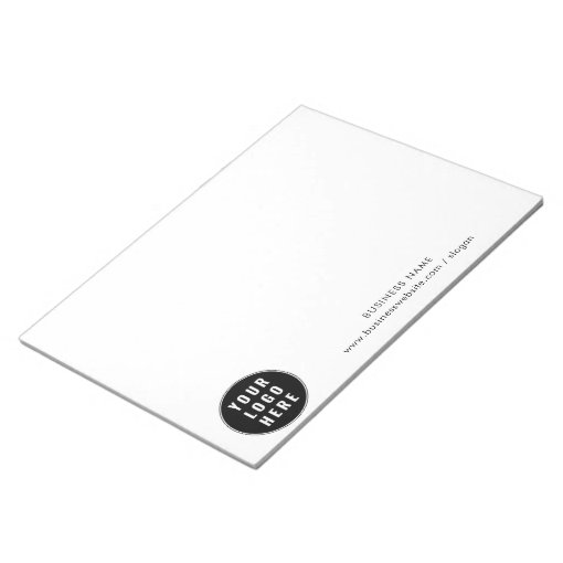 Custom Business Logo Minimalist Employees Notepad | Zazzle