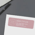 Custom Business Logo Modern Monogram Blush Pink Label | Zazzle