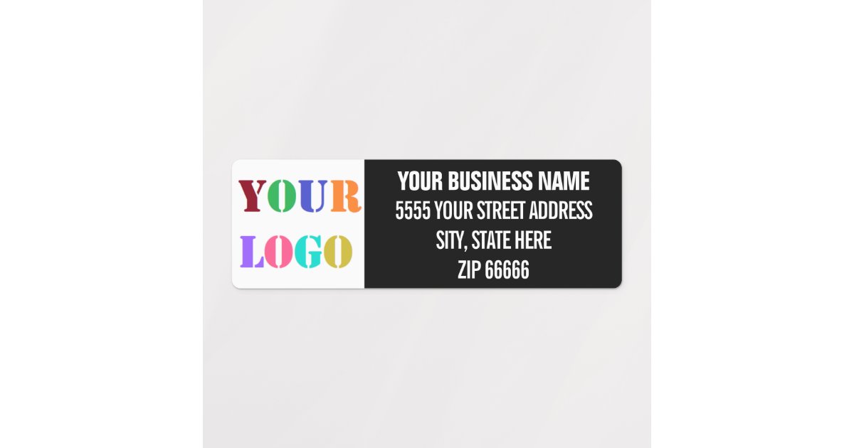 Custom Business Logo Name Address Company Labels | Zazzle