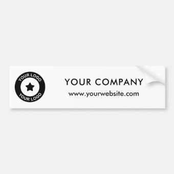 Custom Business Logo Name And Website Bumper Sticker | Zazzle