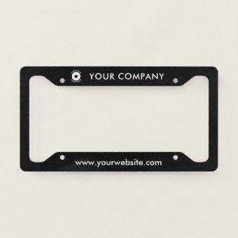 Custom Business Logo Name And Website License Plate Frame | Zazzle