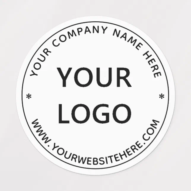 Custom Business Logo Name Info Personalized Labels | Zazzle