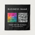 Custom Business Logo Name QR Code Square Backdrop | Zazzle