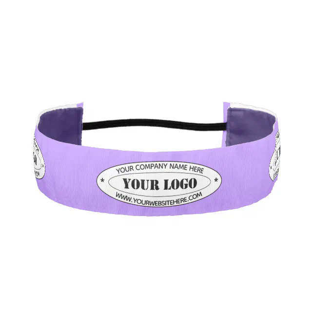 Custom Business Logo Name Stamp Personalized Athletic Headband | Zazzle