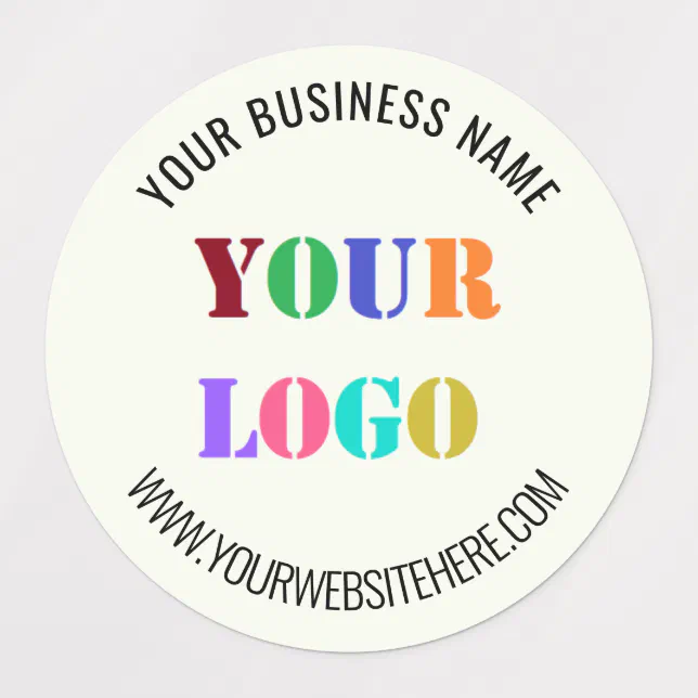 Custom Business Logo Name Website Company Labels | Zazzle
