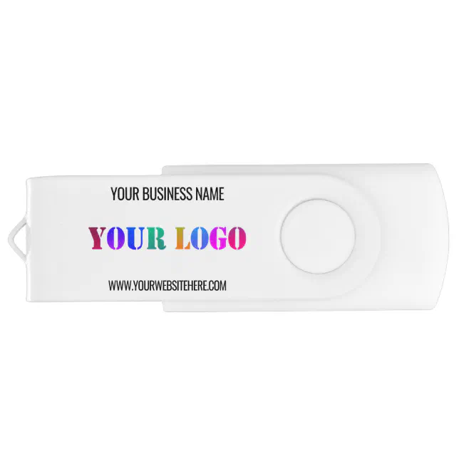 Custom Business Logo Name Website Gift Flash Drive | Zazzle