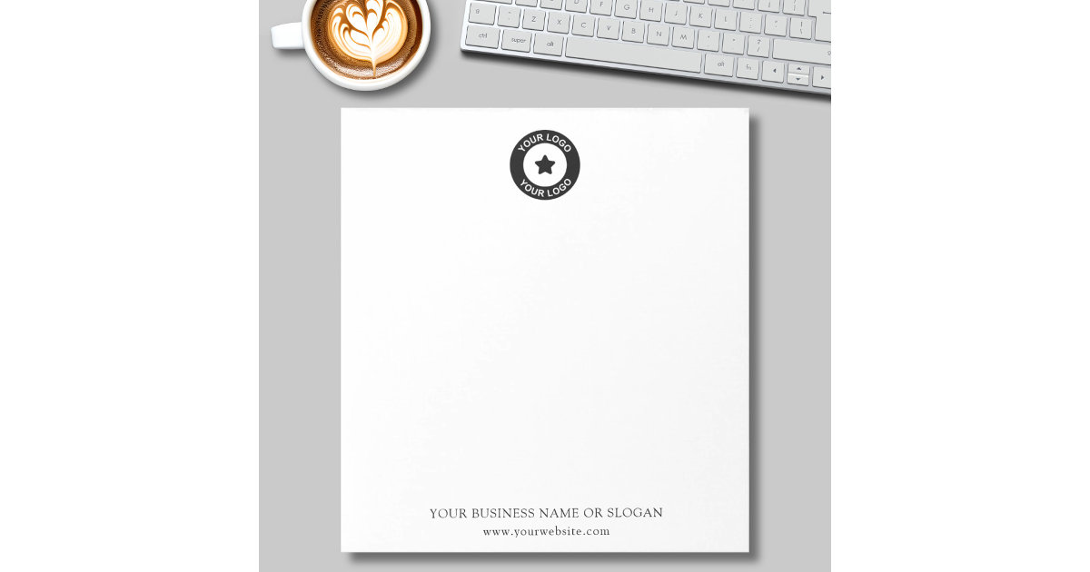 Custom Business Logo Name Website Promotional Notepad | Zazzle