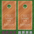 Custom Business Logo Oak Wood Branded Cornhole Set | Zazzle