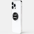 Custom Business Logo on Black Branded PopSocket | Zazzle