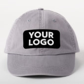 Custom Business Logo on Black Branded Rectangle Patch | Zazzle