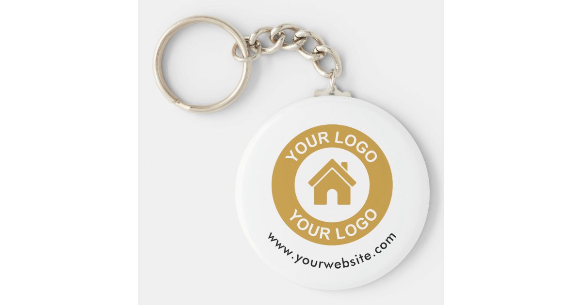 Custom Business Logo Or Image Promotional Keychain | Zazzle
