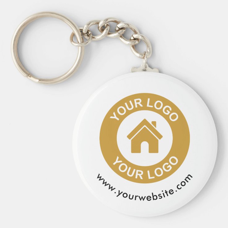Custom Business Logo Or Image Promotional Keychain | Zazzle