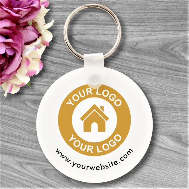 Custom Business Logo Or Image Promotional Keychain | Zazzle