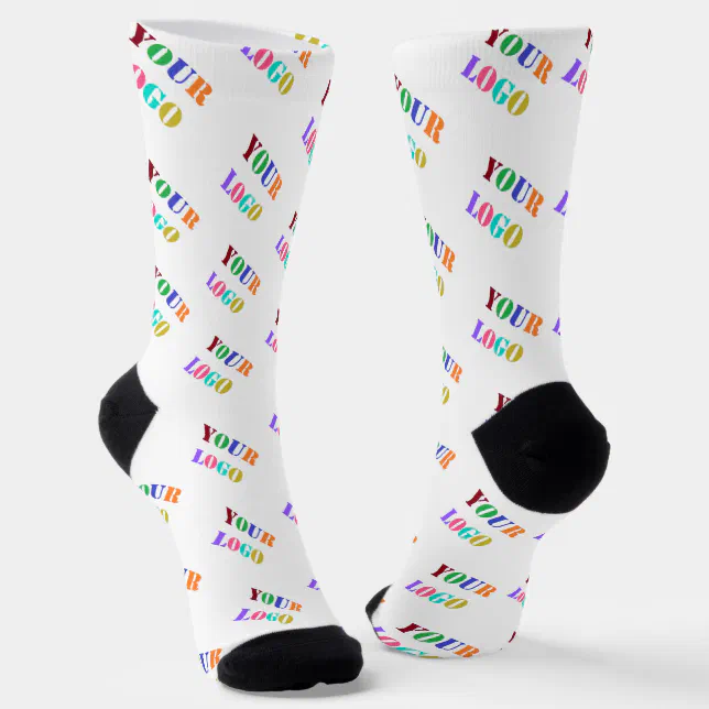 Custom Business Logo or Photo Socks Choose Colors | Zazzle