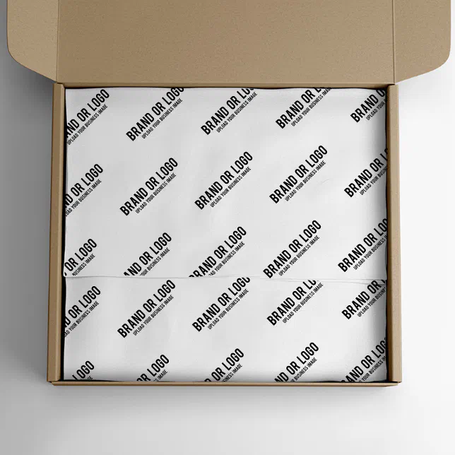 Custom Business Logo Packaging Branded Corporate Tissue Paper | Zazzle