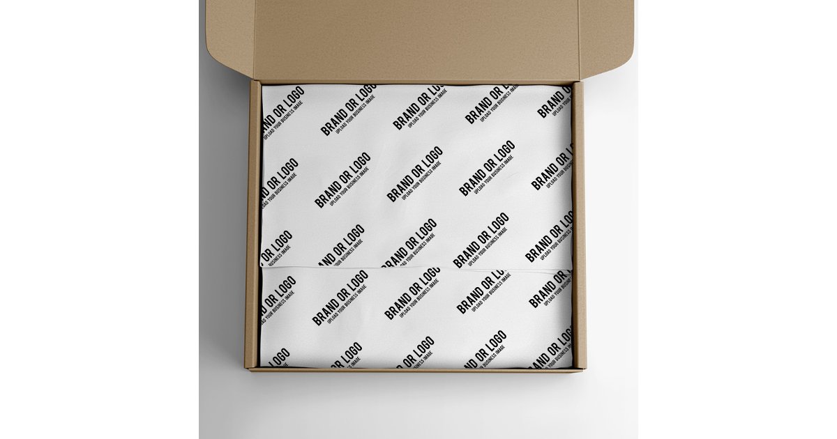 Custom Business Logo Packaging Branded Corporate Tissue Paper | Zazzle