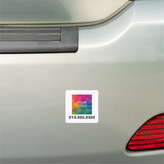 Custom Business Logo Phone Number Modern Template Car Magnet | Zazzle