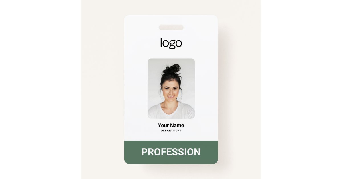 Custom Business Logo, Photo, Bar Qr Code Badge | Zazzle
