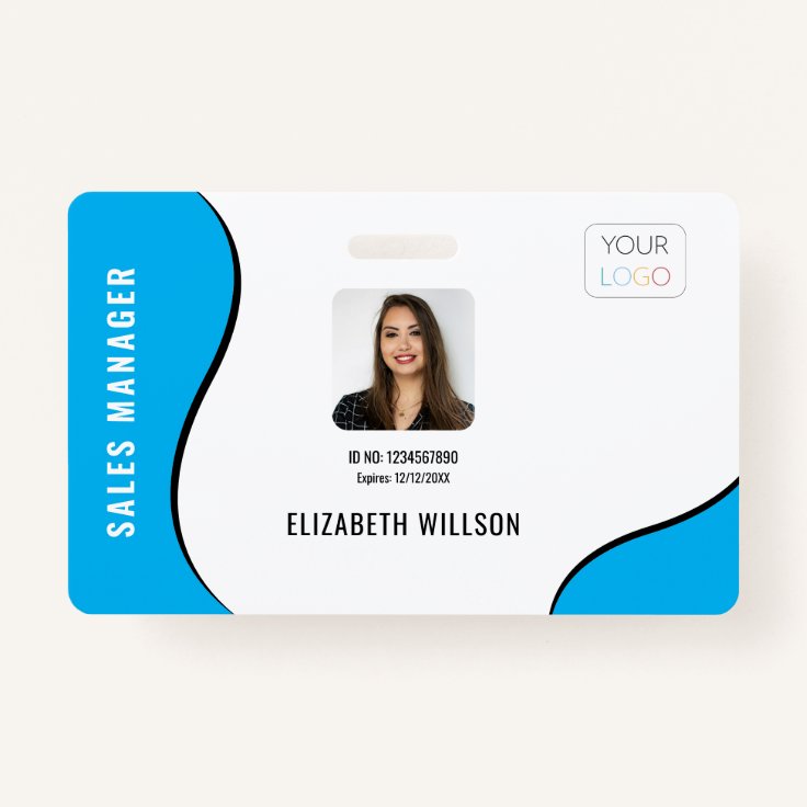 Custom Business Logo Photo Employee ID Badge | Zazzle