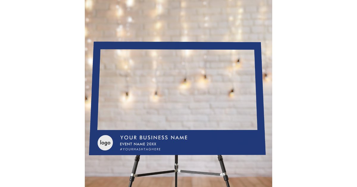 Custom Business Logo Photo Selfie Frame Foam Board | Zazzle