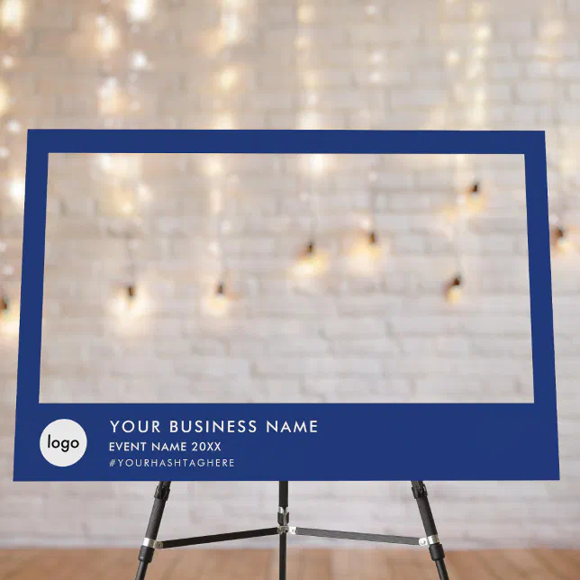 Custom Business Logo Photo Selfie Frame Foam Board | Zazzle