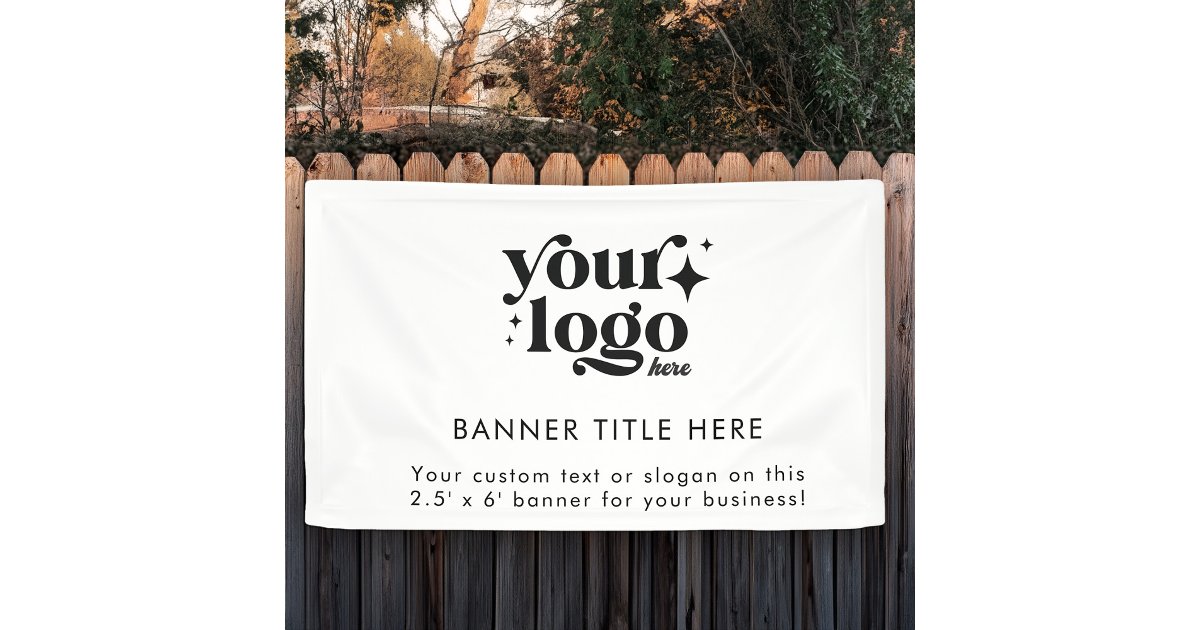 Custom Business Logo Professional Bold Modern Banner | Zazzle