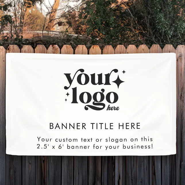 Custom Business Logo Professional Bold Modern Banner | Zazzle