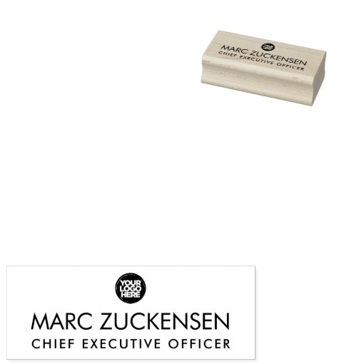 Custom Business Logo Professional Rubber Stamp | Zazzle