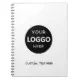 Custom Business Logo professional wihte Notebook | Zazzle