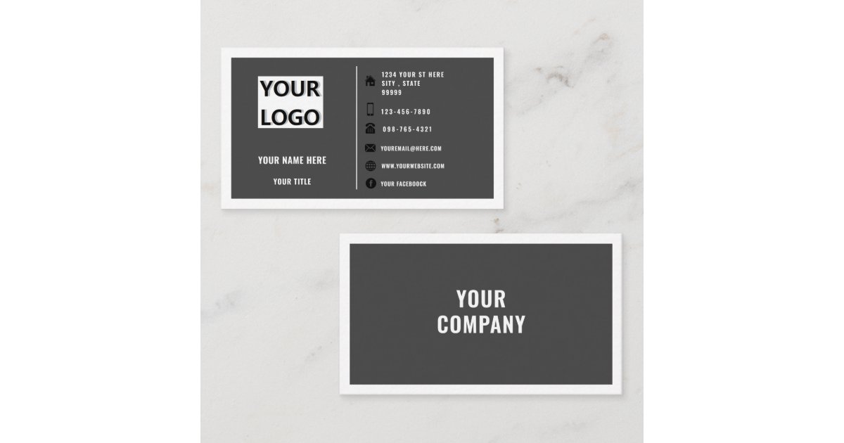 Custom Business Logo Promotion Business Cards | Zazzle