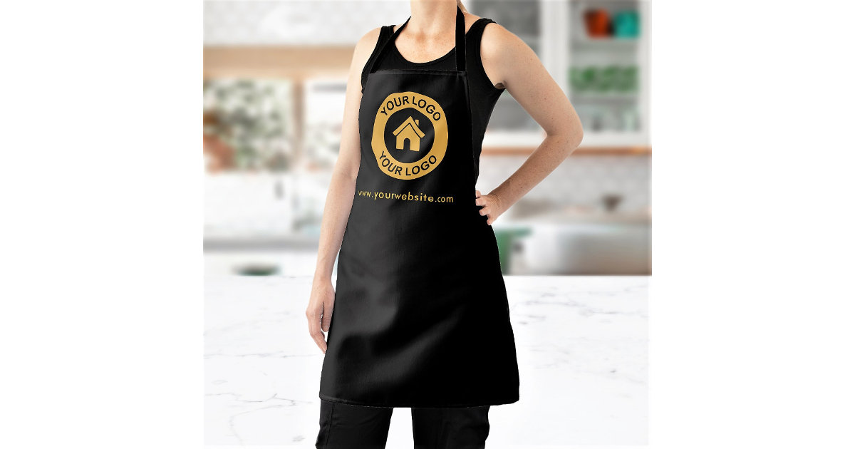 Custom Business Logo Promotional Adult Apron | Zazzle