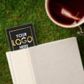 Custom Business Logo Promotional Black Thank You Bookmarks | Zazzle