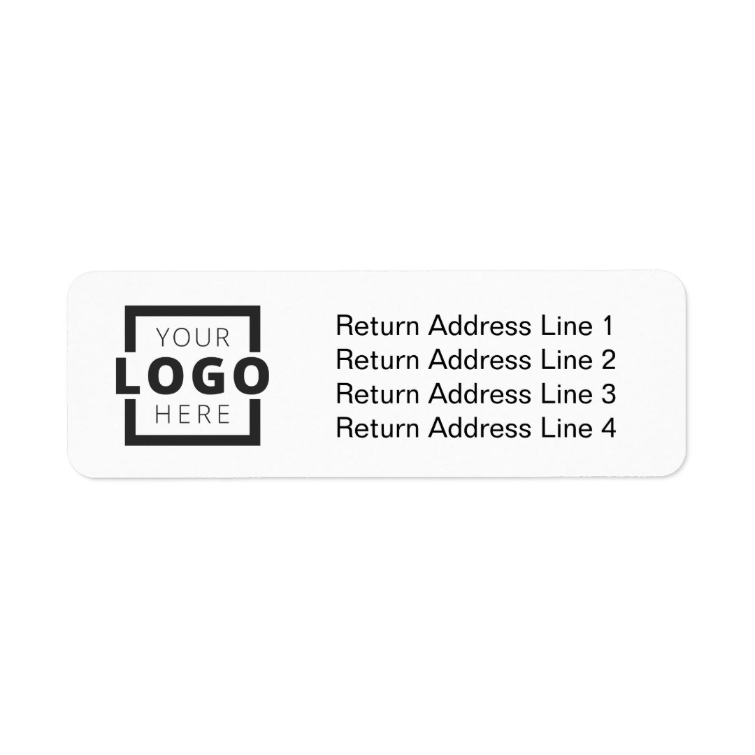 Custom Business Logo Promotional Branded Address Label | Zazzle