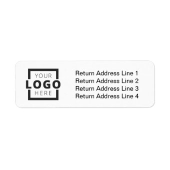 Custom Business Logo Promotional Branded Address Label | Zazzle