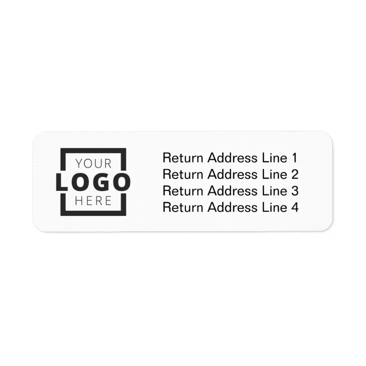 Custom Business Logo Promotional Branded Address Label | Zazzle